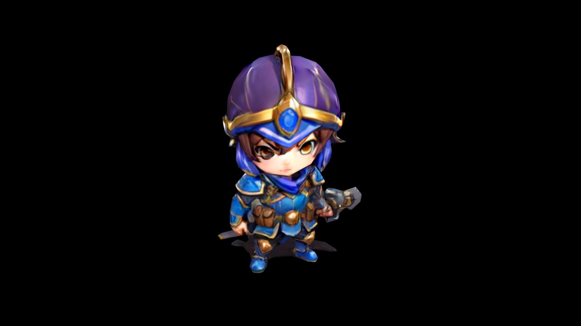 《Leonardo-da-Font The Blue Squire》 - Download Free 3D model by klrxyz ...