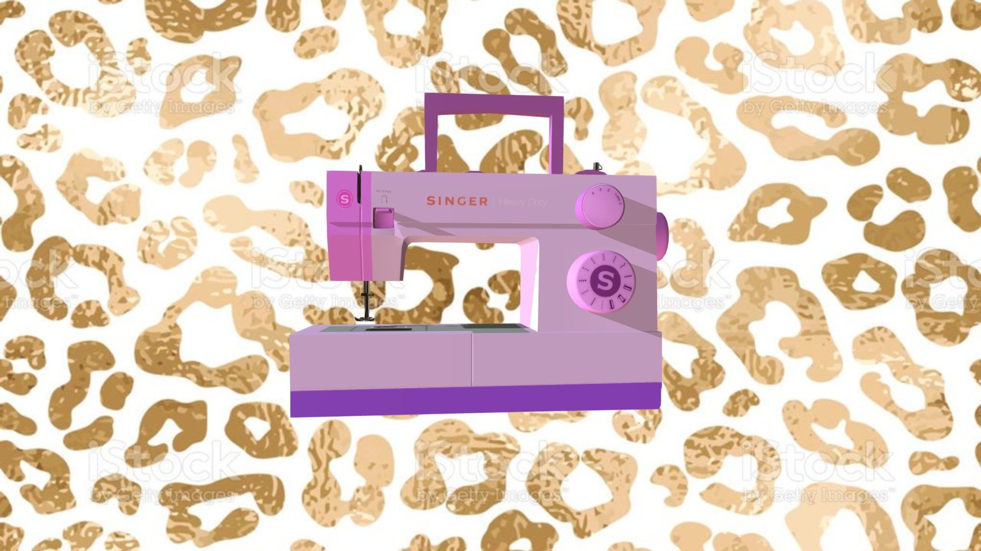 Sewing Machine (Pink and Purple) - 3D model by PlattIntroTo3d [4eb8e97 ...