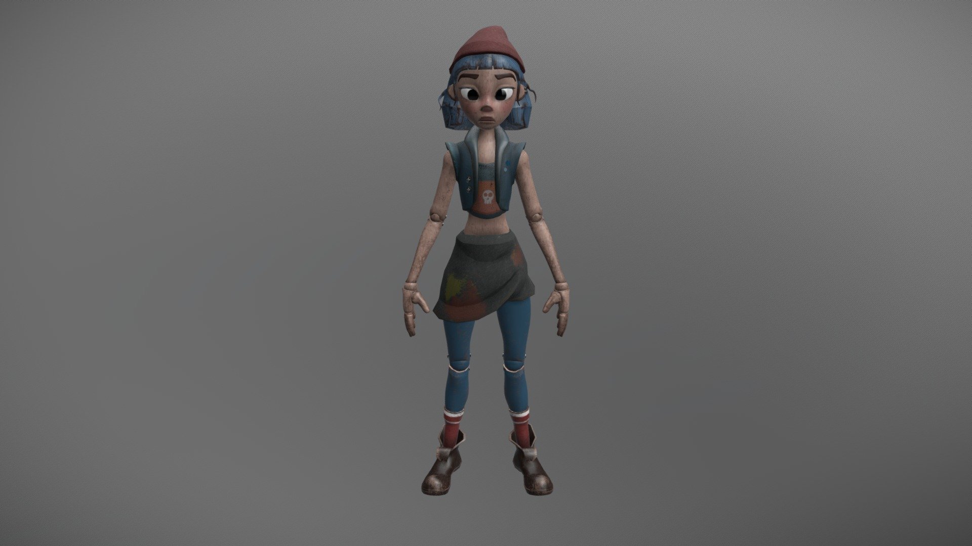 Blu - Game Character - 3D model by dorothylart [4ebab4b] - Sketchfab