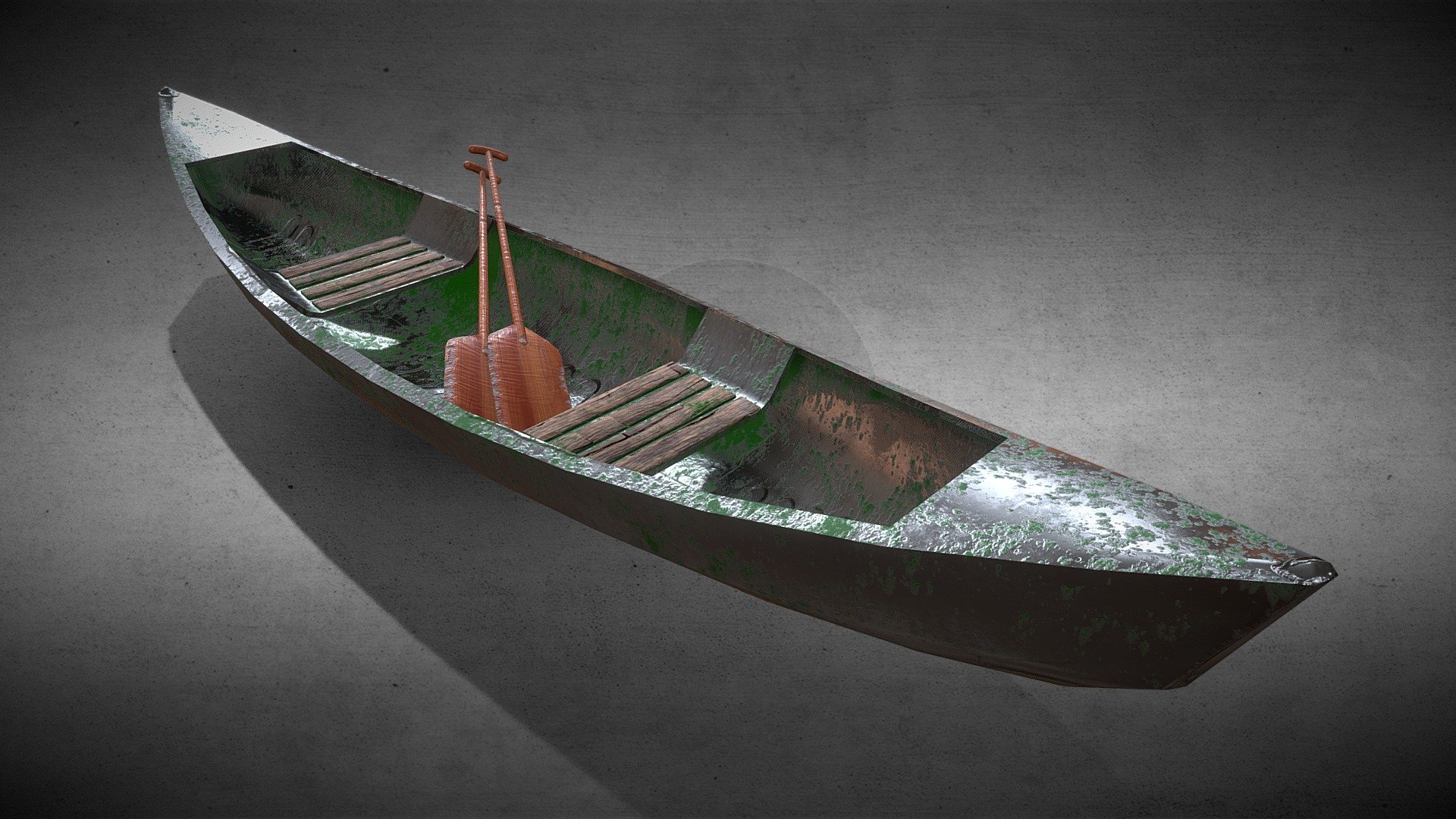 Mossy Metal Canoe - Buy Royalty Free 3D model by Mad Octopus ...