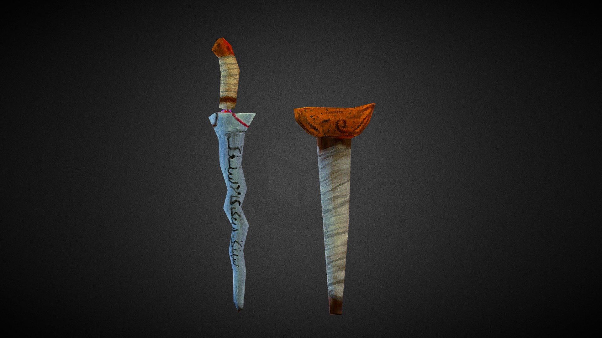 Keris Dagger and Scabbard - 3D model by AlienKat (@alienkatgames ...