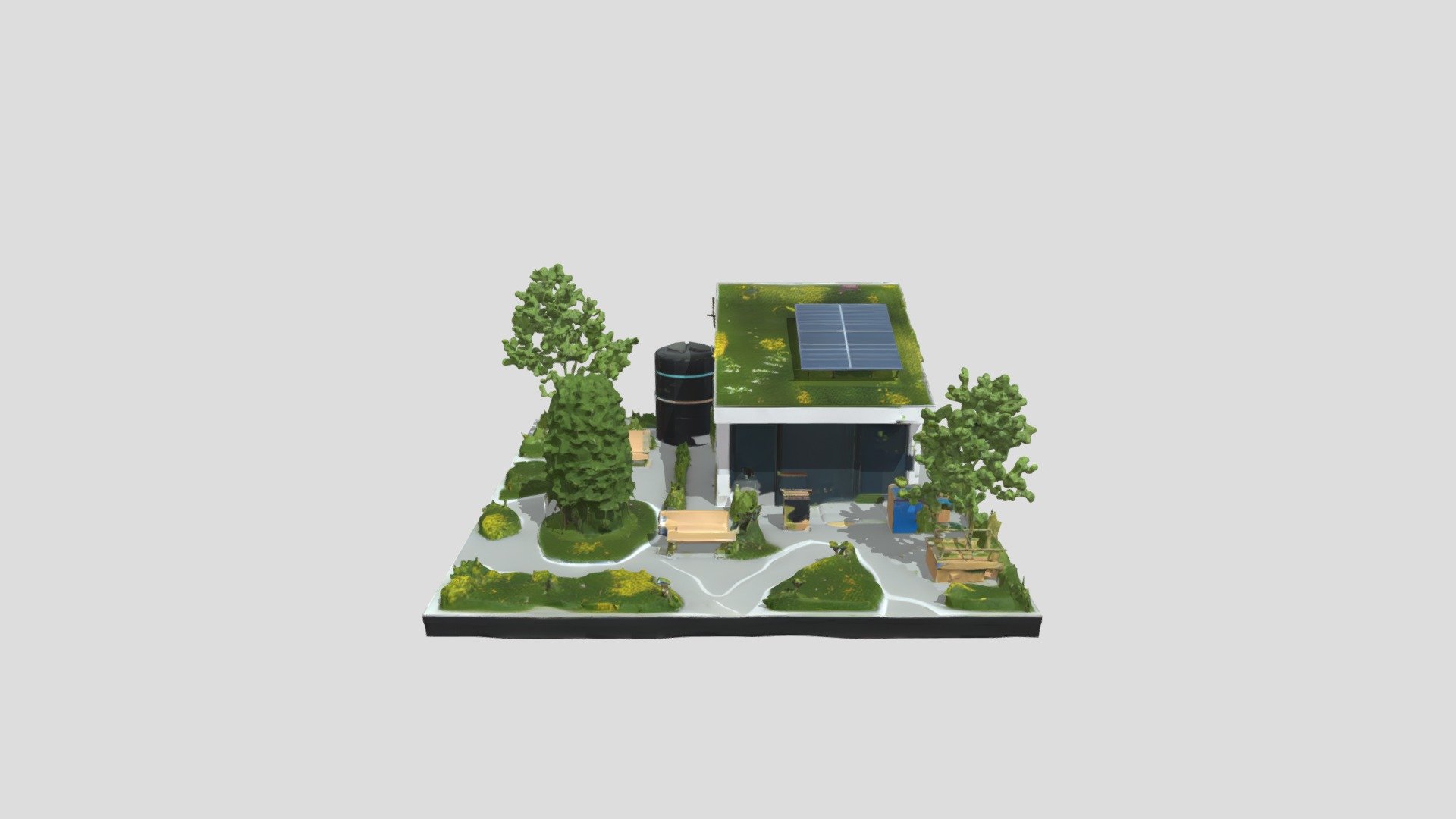 Eco-friendly house model - 3D model by umamageshwarir07 [4ebd49a ...