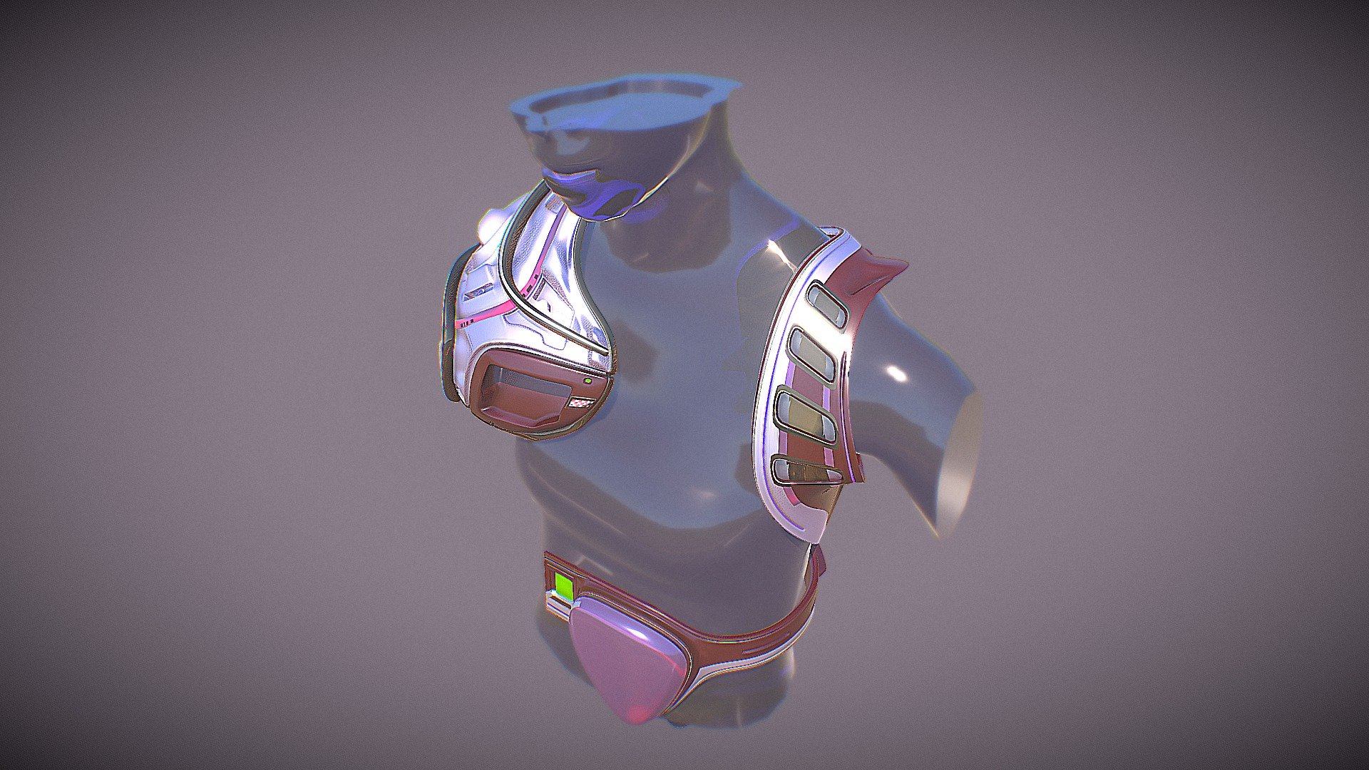 Female Body Armor Download Free 3D Model By TRYFIELD 4ec34ff 