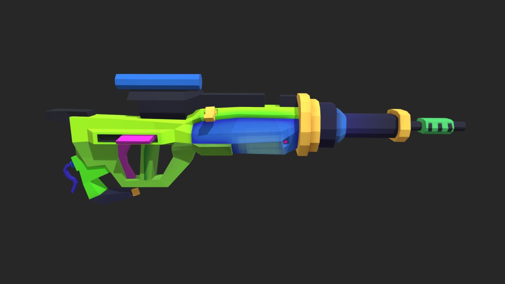Arcade Gun - Download Free 3D model by eevi_ka [4ec4e76] - Sketchfab