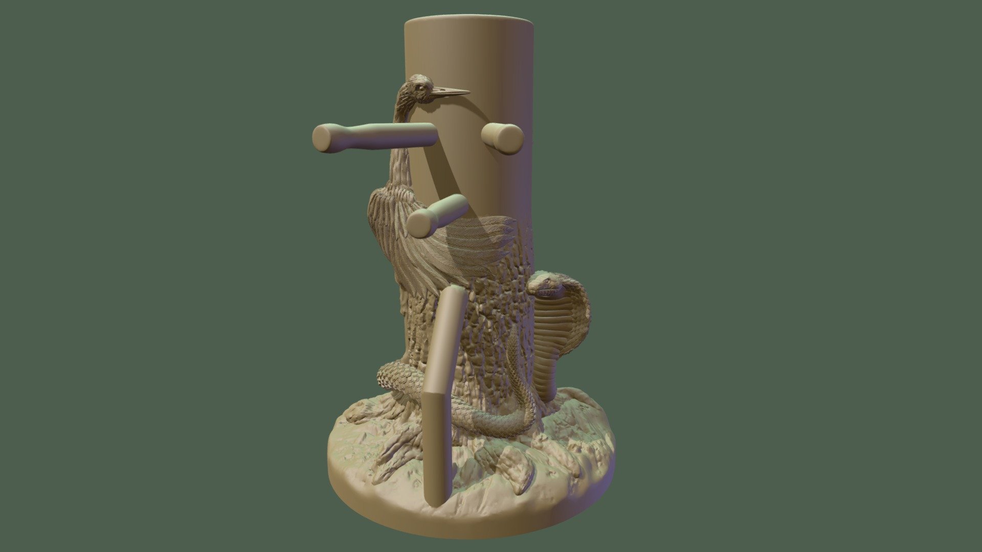 Muk Yan Jong decorative - 3D model by stevesoft912 [4ec7ed7] - Sketchfab