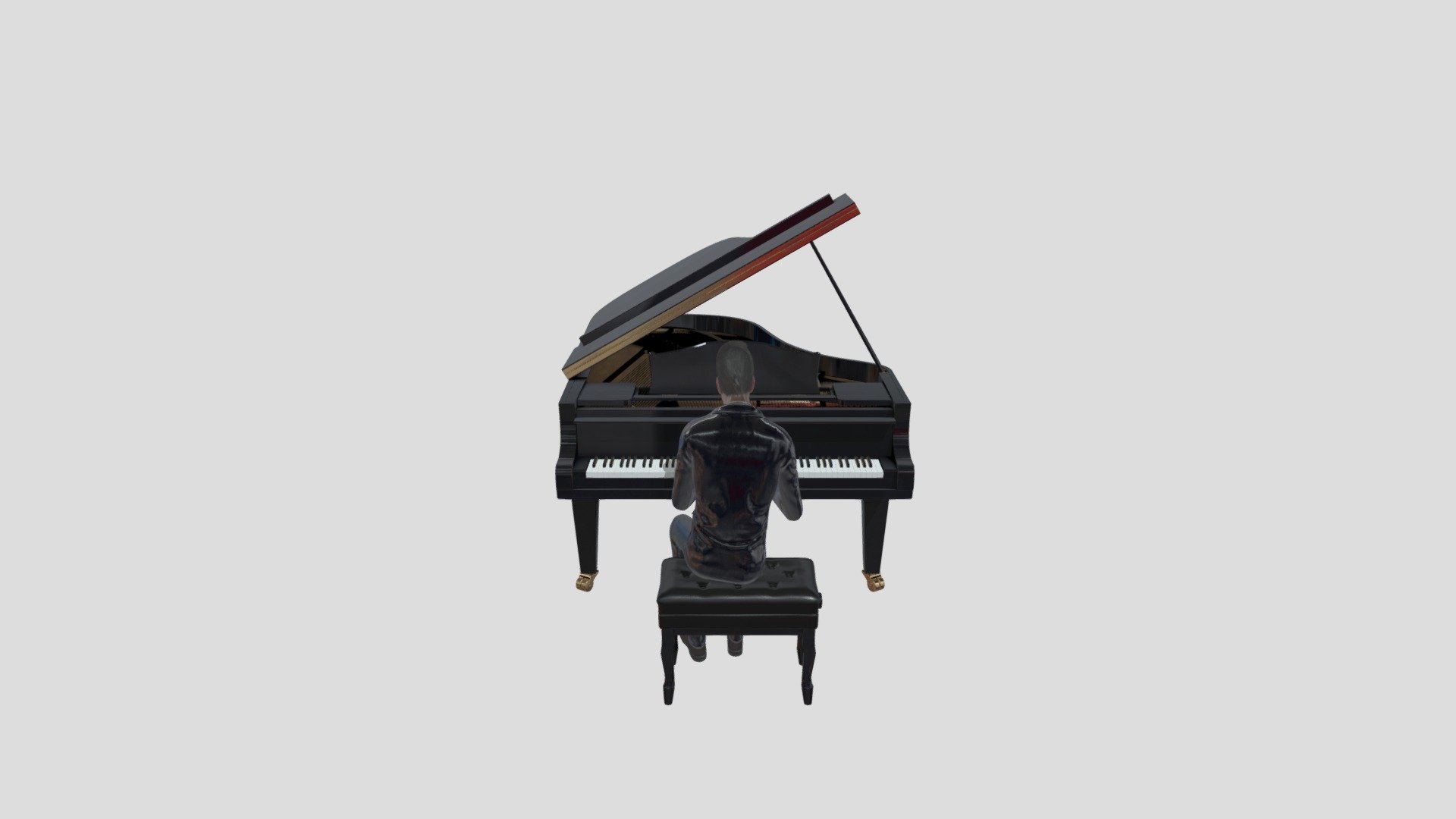 Pianist at the Grand Piano (Animated) - Download Free 3D model by ...