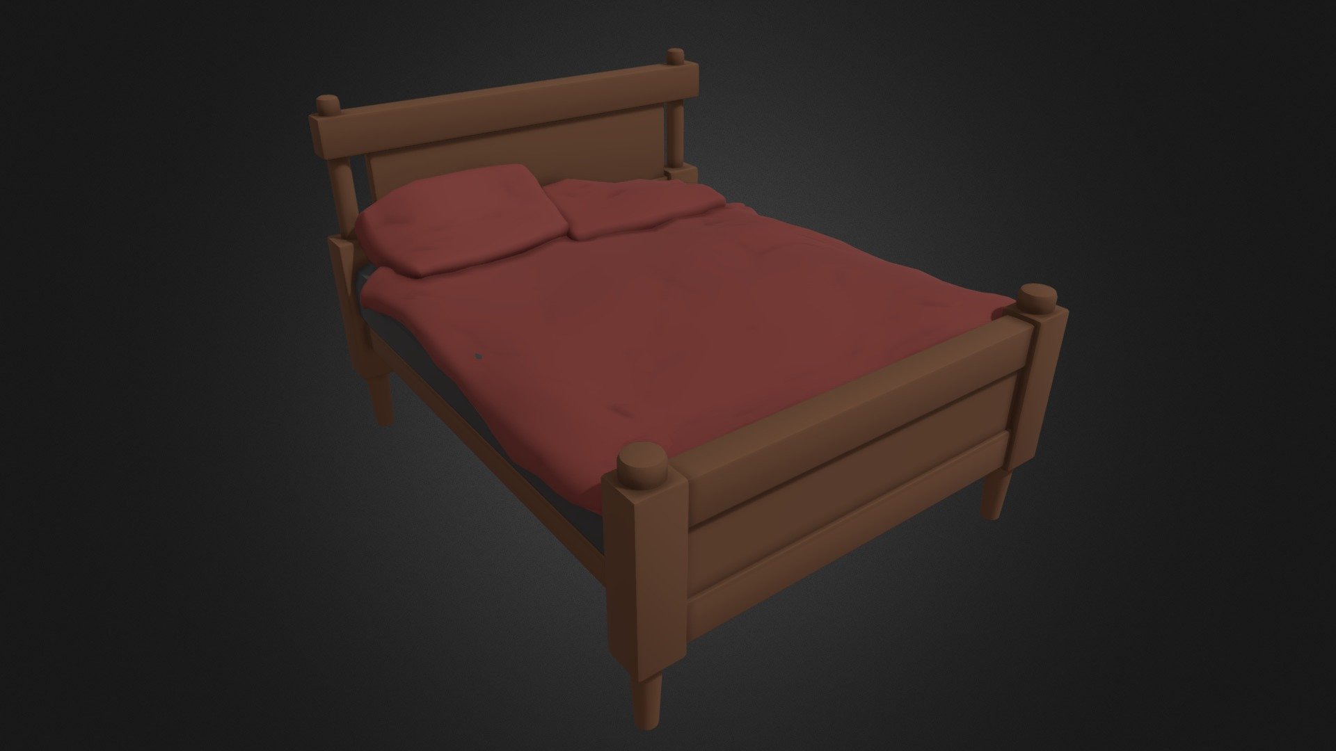 Messy Bed Low Poly - Download Free 3D model by GameDevMoot [4ecc2aa ...