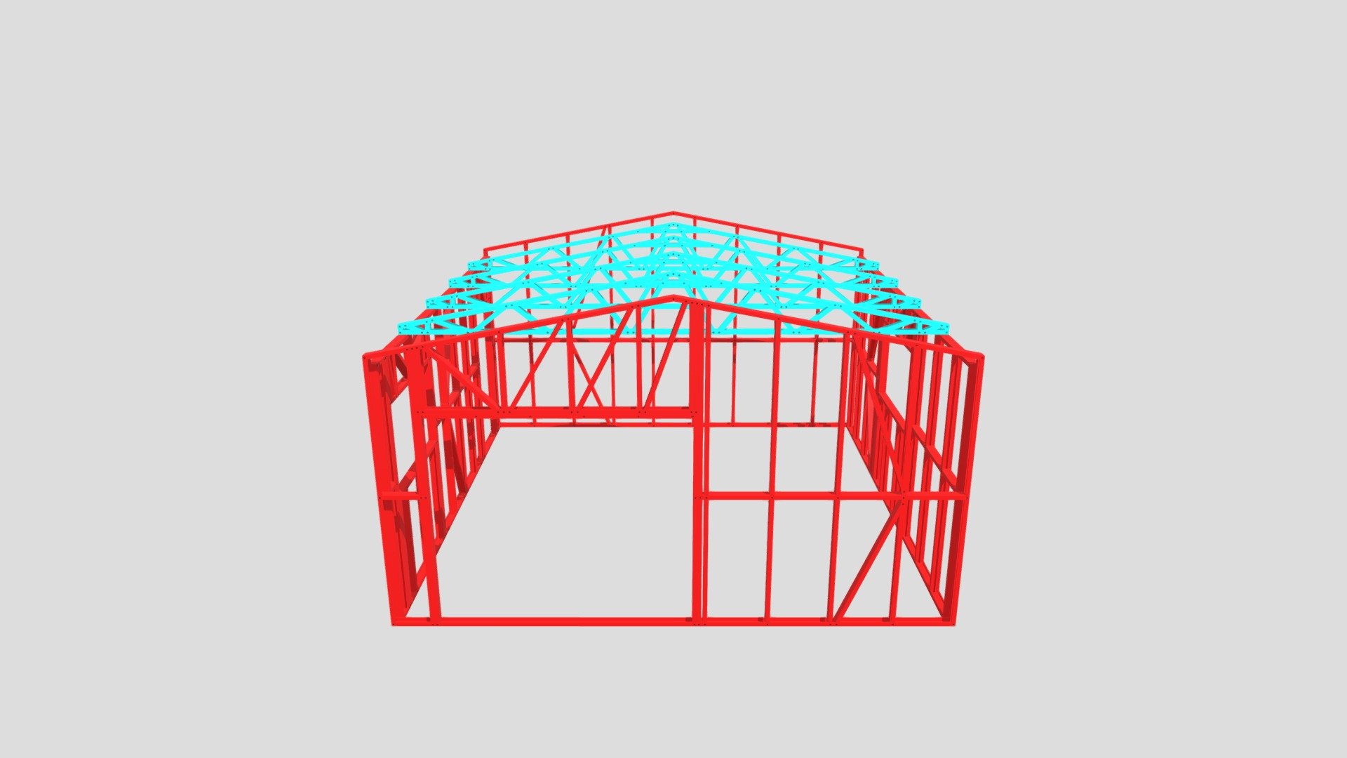 1824 Hung Garage - 3D model by Steel Frame Solutions Limited (@sfs_ltd ...