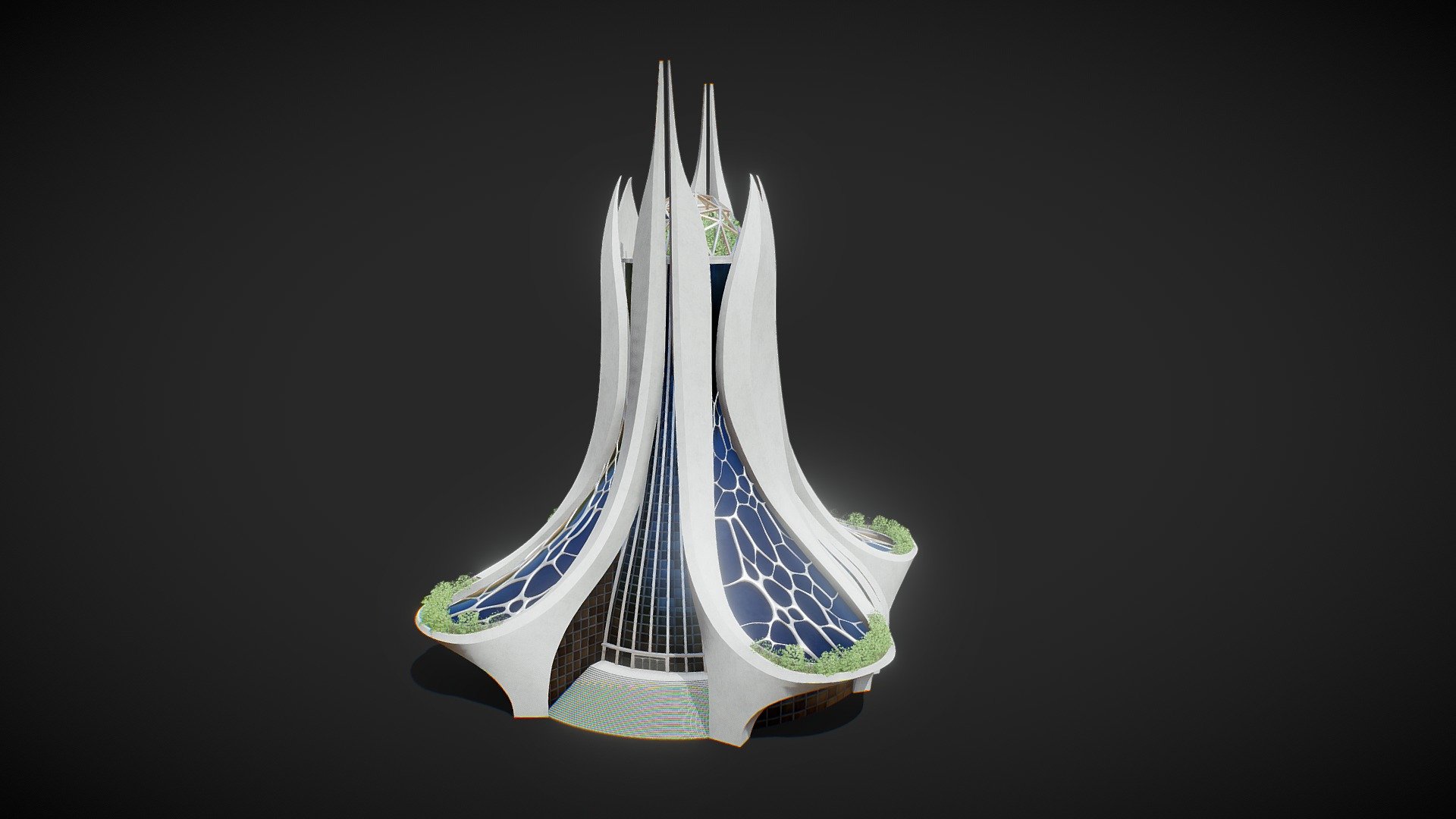 Futuristic city Utopian Buildings kit U011 - 3D model by Zippy ...