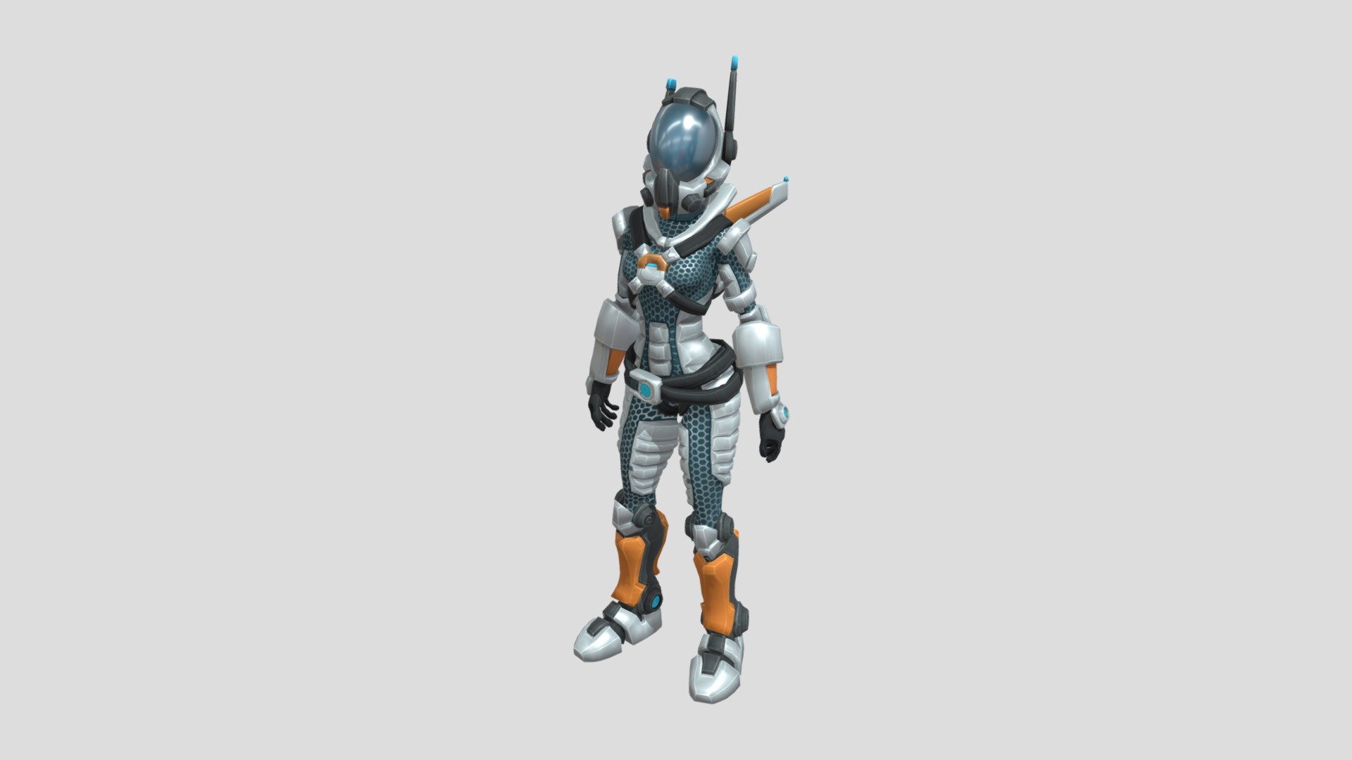 Astro girl Character - 3D model by Amrit (@mrhanzocraft) [4ed1f76 ...
