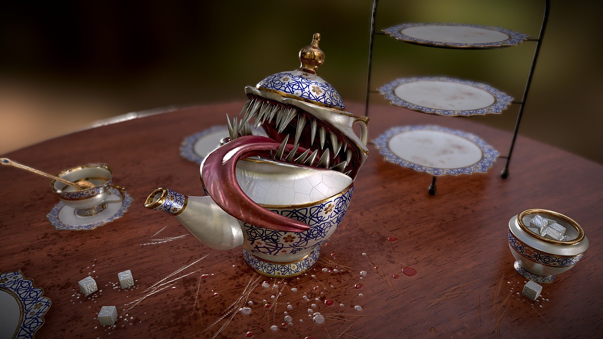 Mimic Tea Party - 3D model by SamEstrada [4ed6092] - Sketchfab