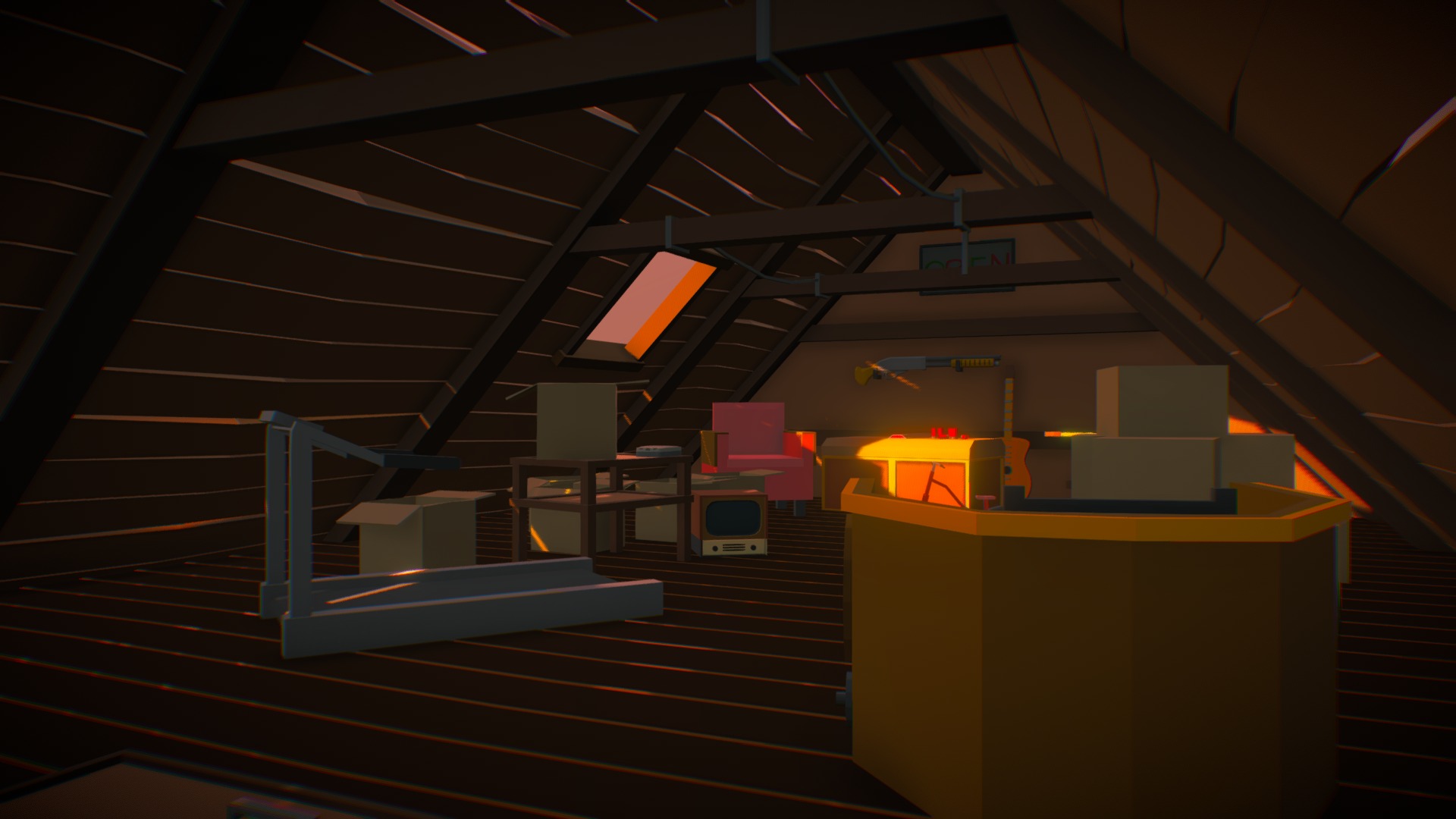 Low Poly Art attic - 3D model by zero2251 (@zmeiskrean) [4edace5 ...