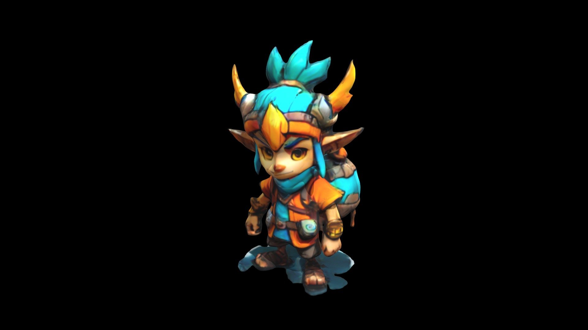 An animated image of a young celestial warrior s - Download Free 3D ...