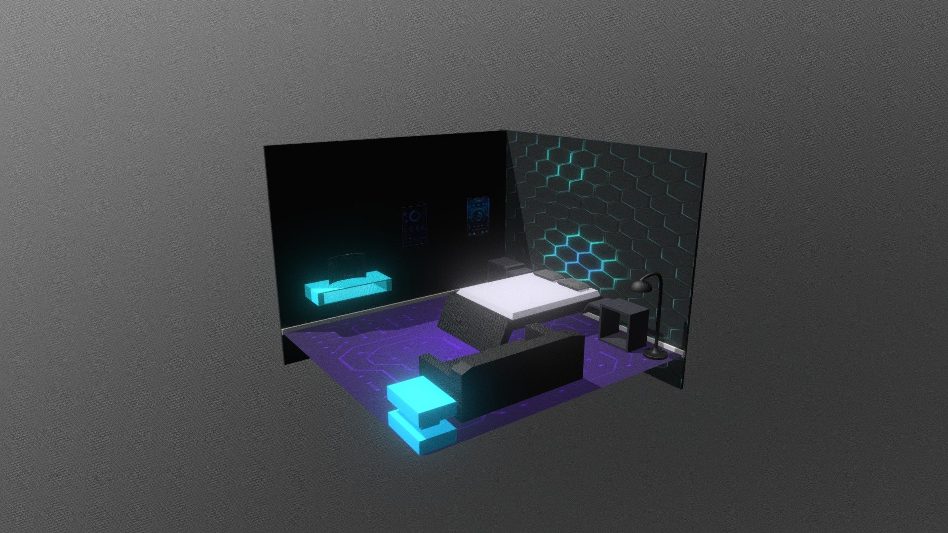 Room Cyber - 3D model by DukeZ3 [4edf3af] - Sketchfab