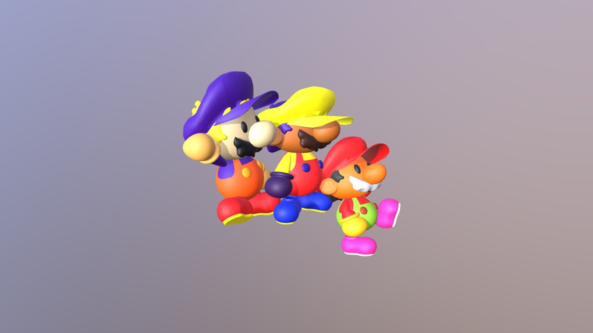 Characters Of The Mario Gang Trio - Download Free 3D model by ...