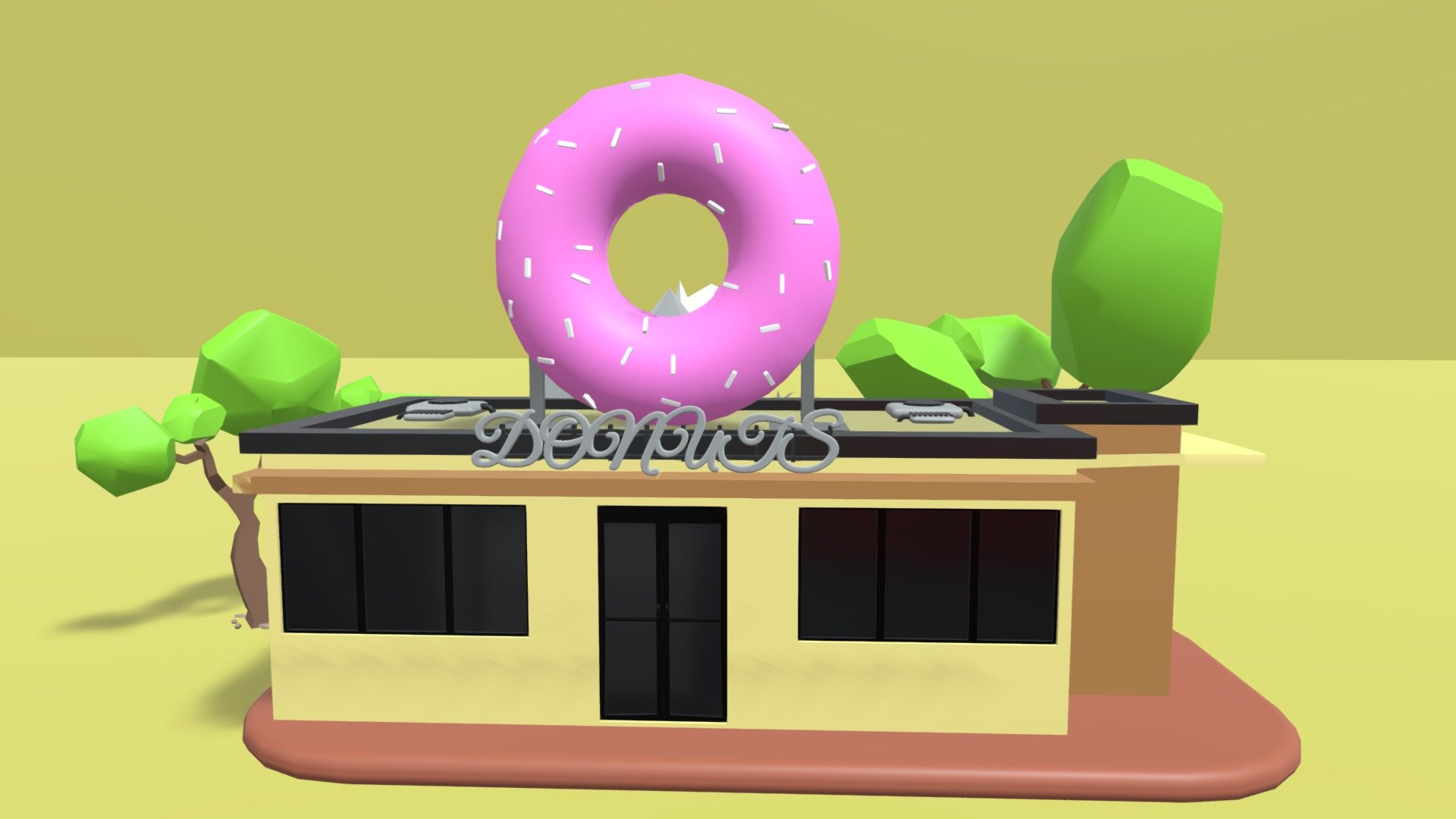 Donut Shop - 3D model by Supervic [4ee6806] - Sketchfab