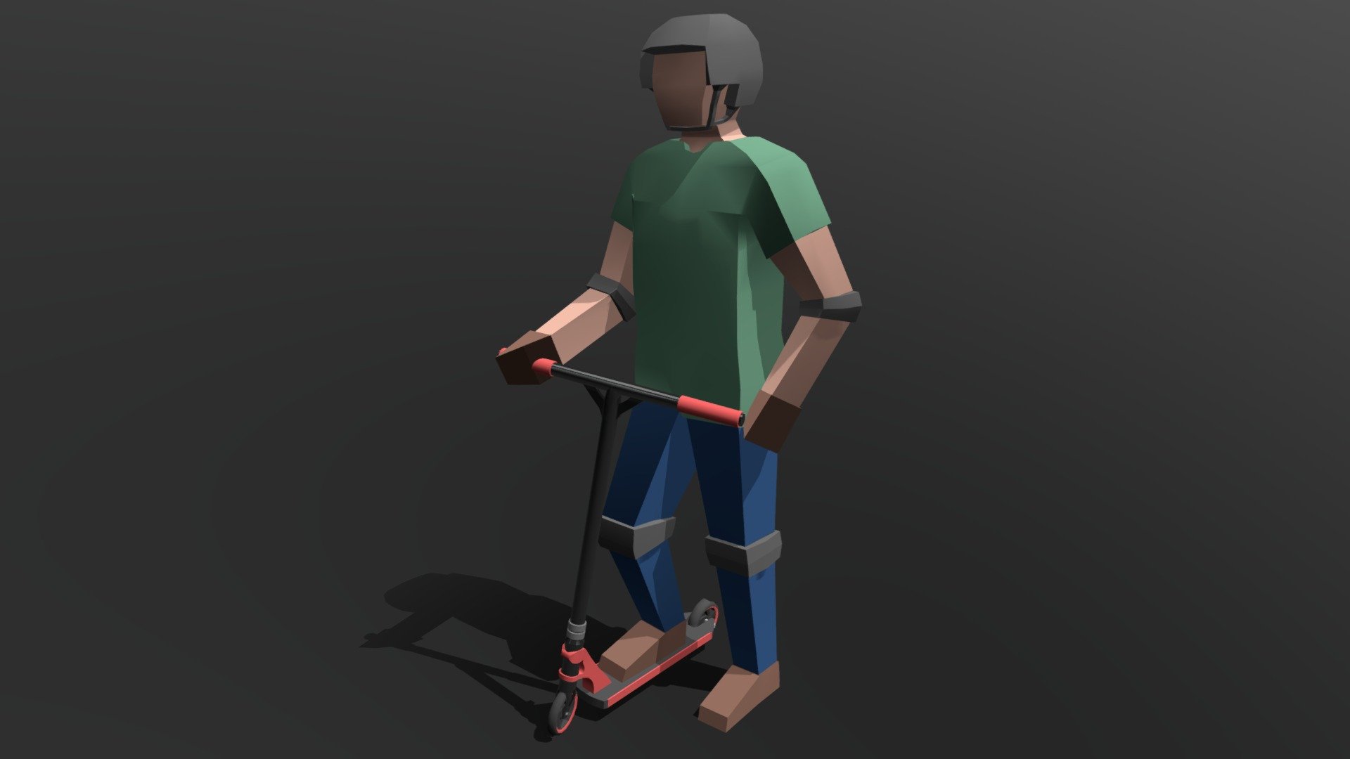 Low Poly Scooter and Player - 3D model by Noah_Goyette [4ee9333 ...