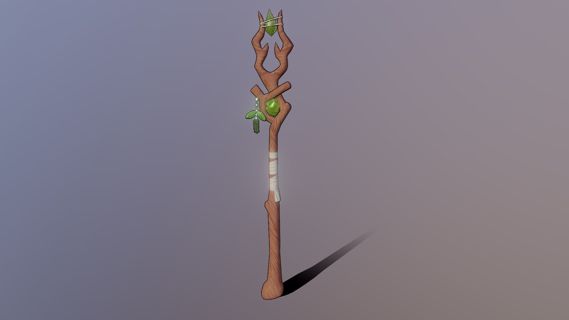 Forest Staff - 3D model by Alisha (@AlishaBegum) [4ee9649] - Sketchfab