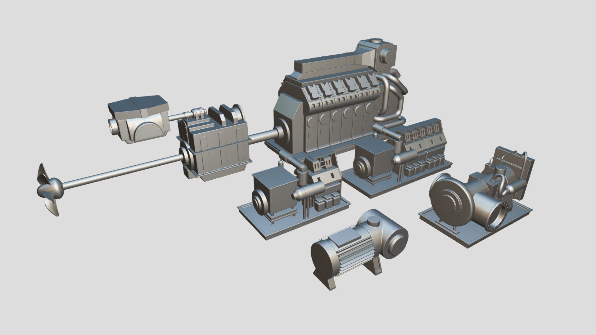 Engines of ship - Buy Royalty Free 3D model by Maksim Ziabkin (@maksim ...