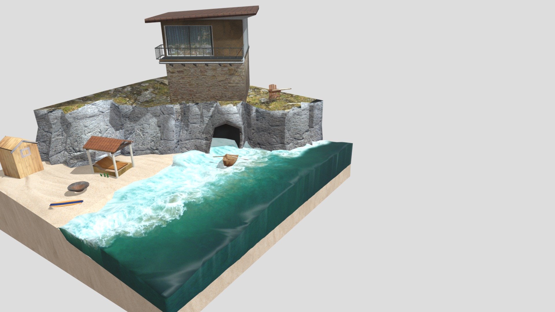 DAE Diorama - The Beach - 3D model by bo.faas-scharmin [4eec98b ...