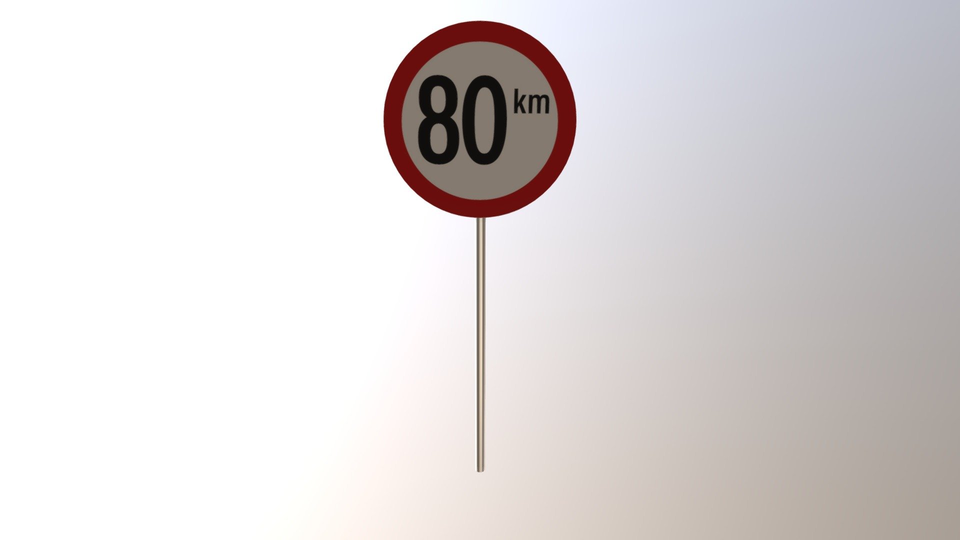 Traffic Sign 80 Mph - 3D model by hadi.saputra [4eeed6e] - Sketchfab