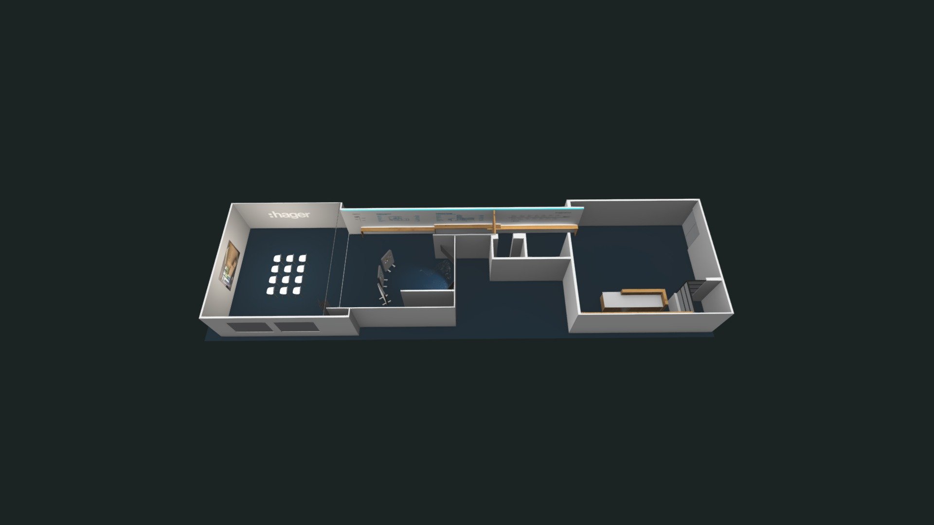 Hager Showroom Milano - 3D model by studiovolpi [4eef776] - Sketchfab