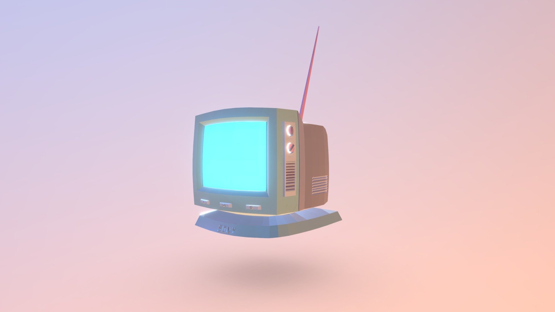 Low poly TV prop - 3D model by paula canro (@pcanro1) [4ef15c8] - Sketchfab