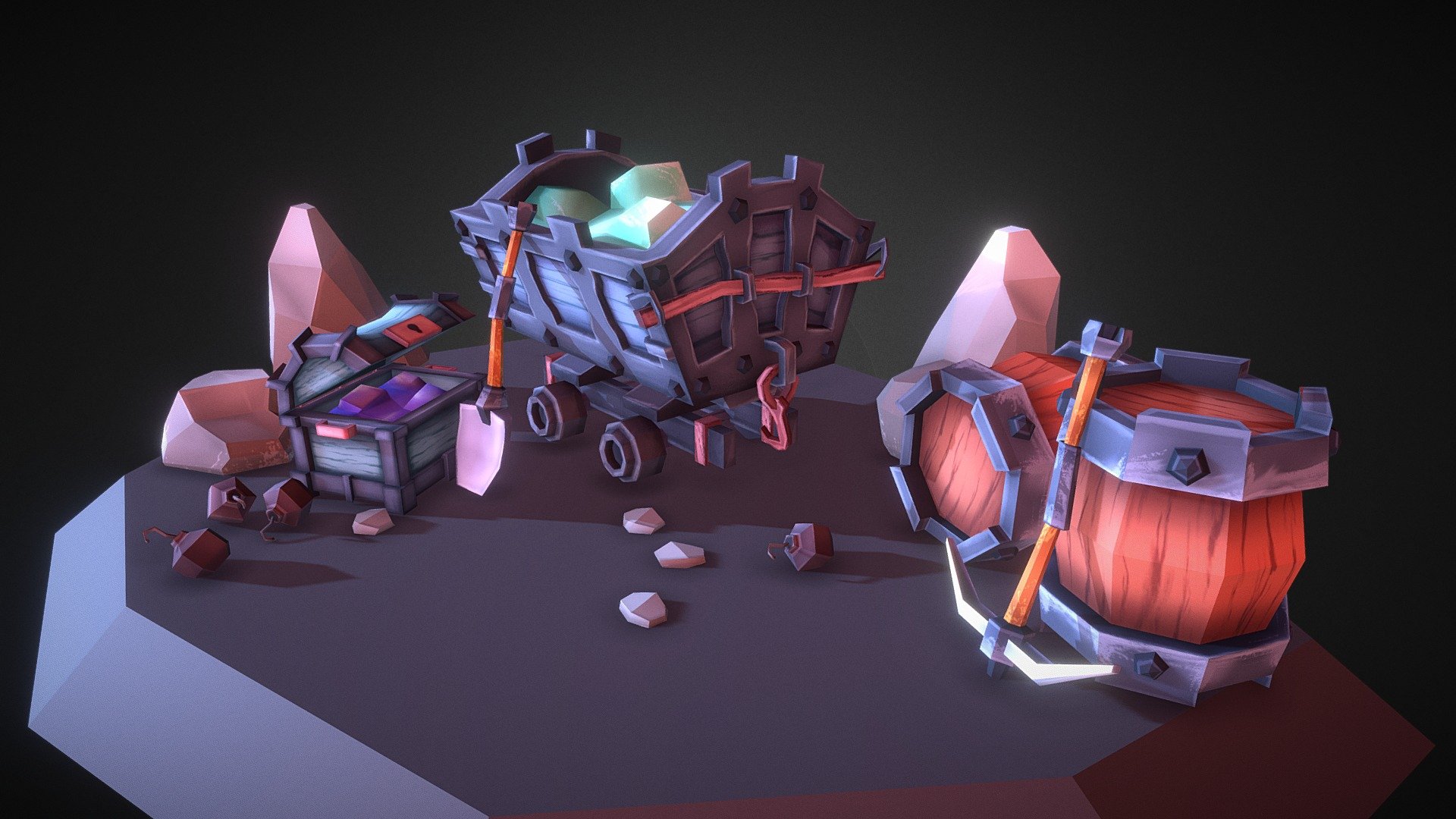 Mines props - 3D model by H.Emilie [4ef3538] - Sketchfab