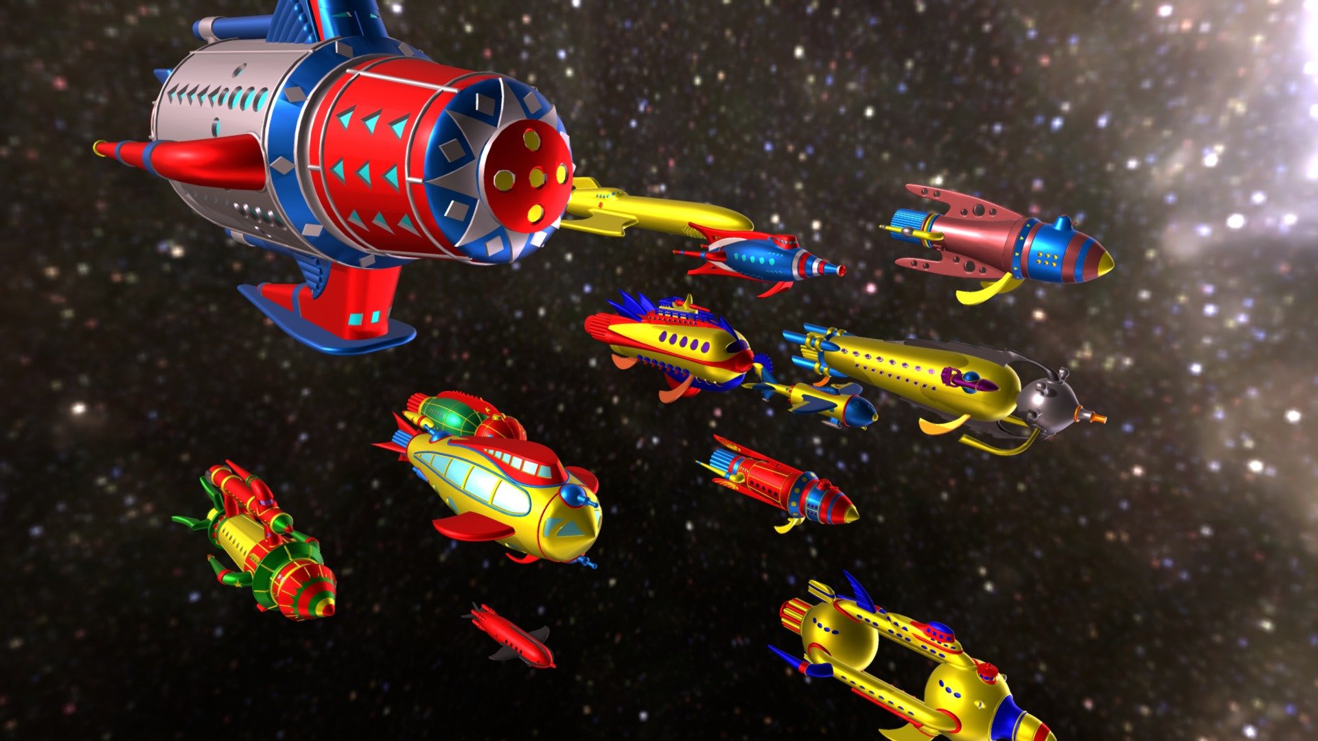 Buck Rogers Rocket Fleet@@) - Download Free 3D model by Binkley ...
