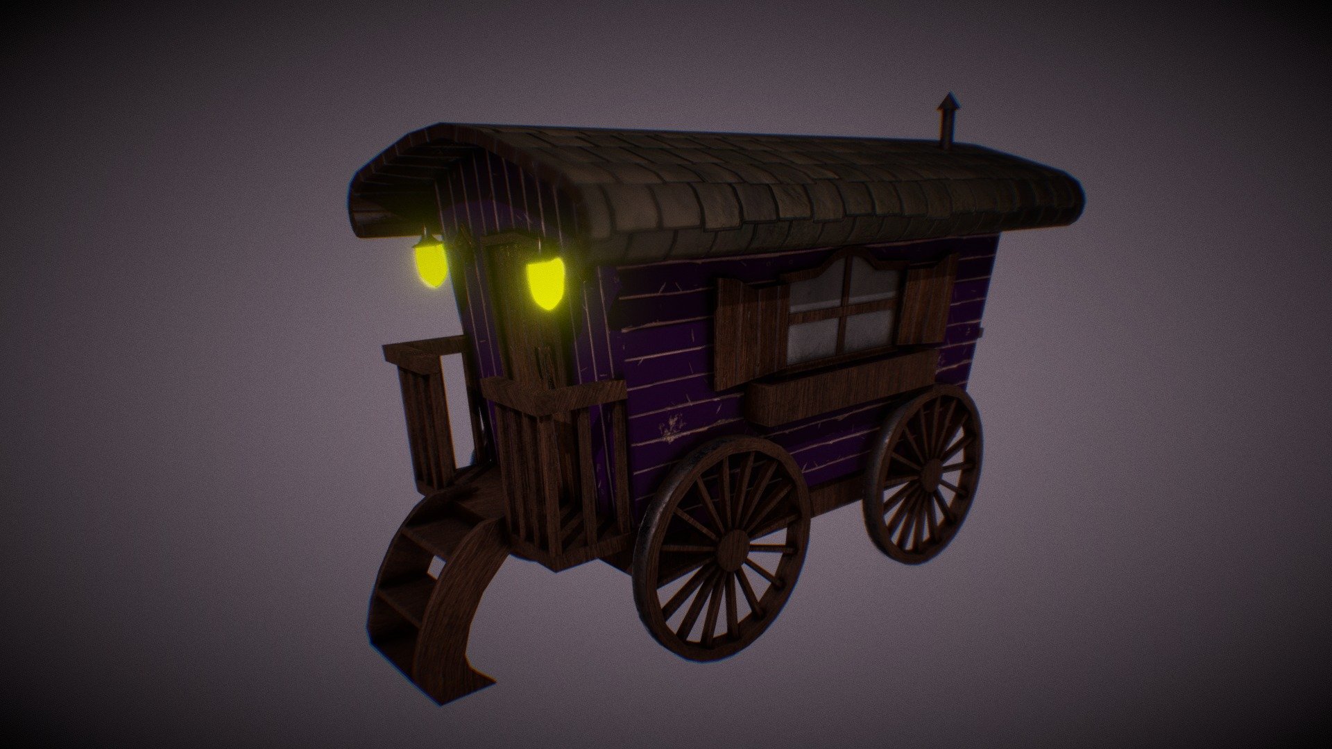 Gypsy wagon base textured - 3D model by neoneko [4ef9906] - Sketchfab