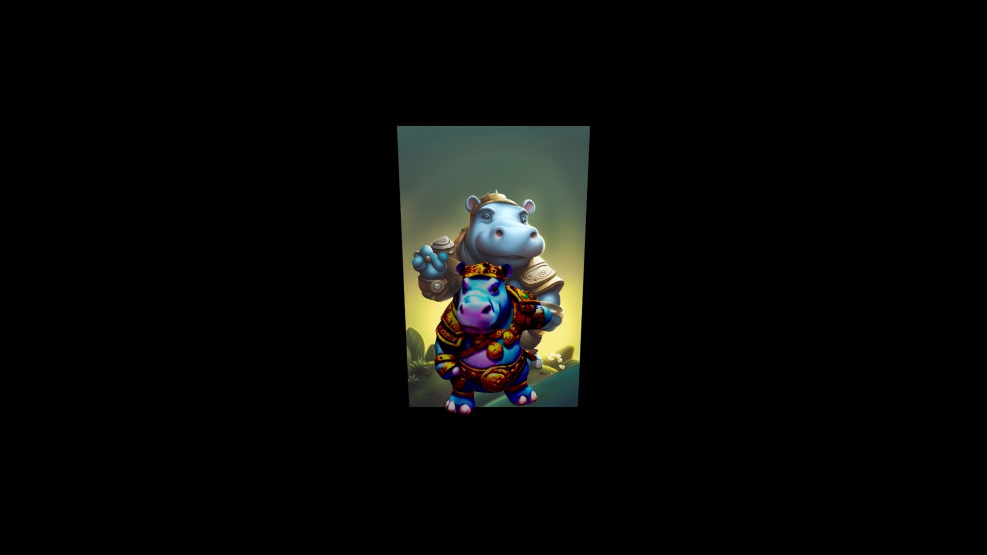 a hippo with a helmet and armor on, hippo, hippo - Download Free 3D ...