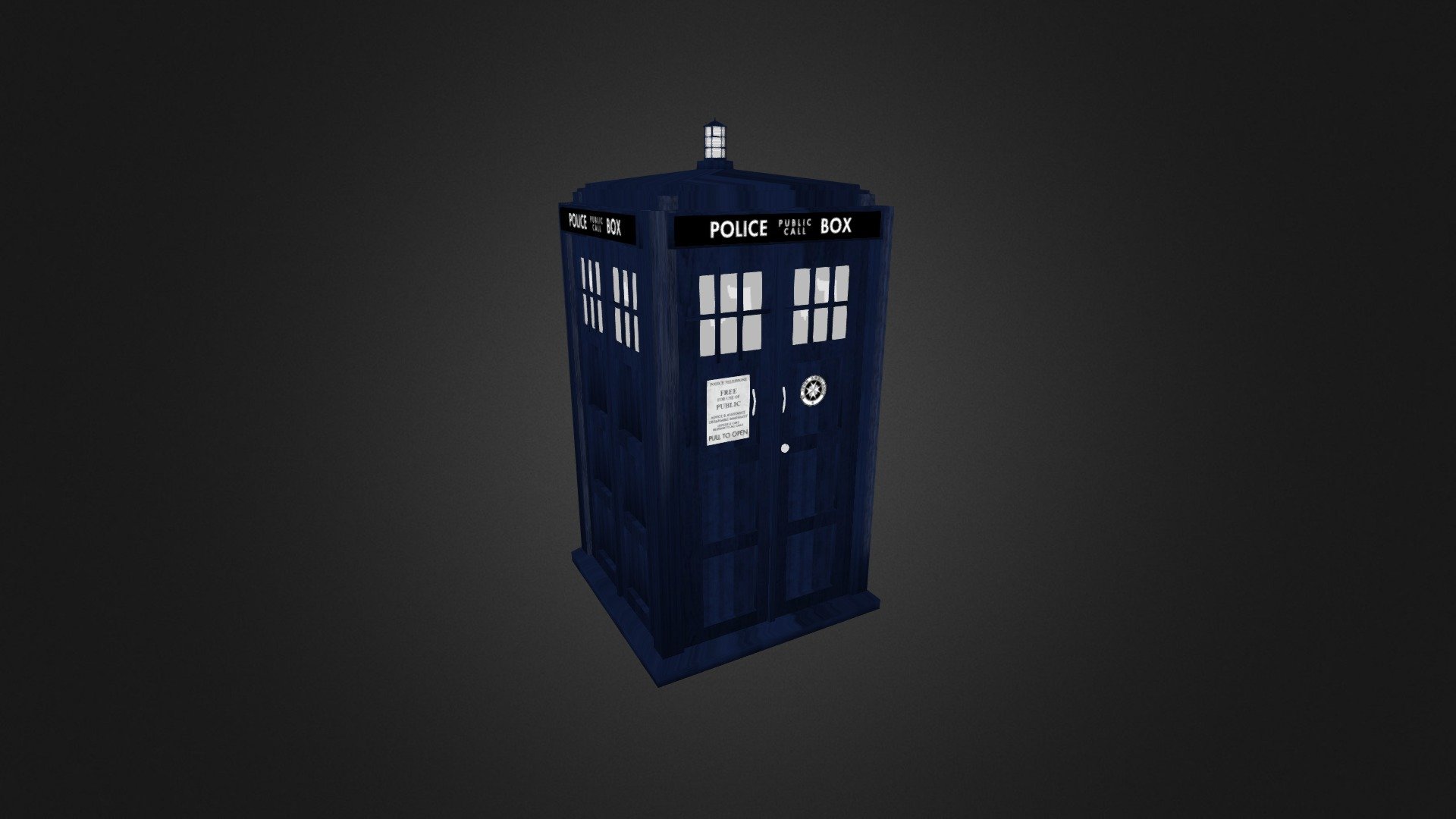 Tardis - 3D model by Tony Reser (@TonyReser) [4f01bef] - Sketchfab