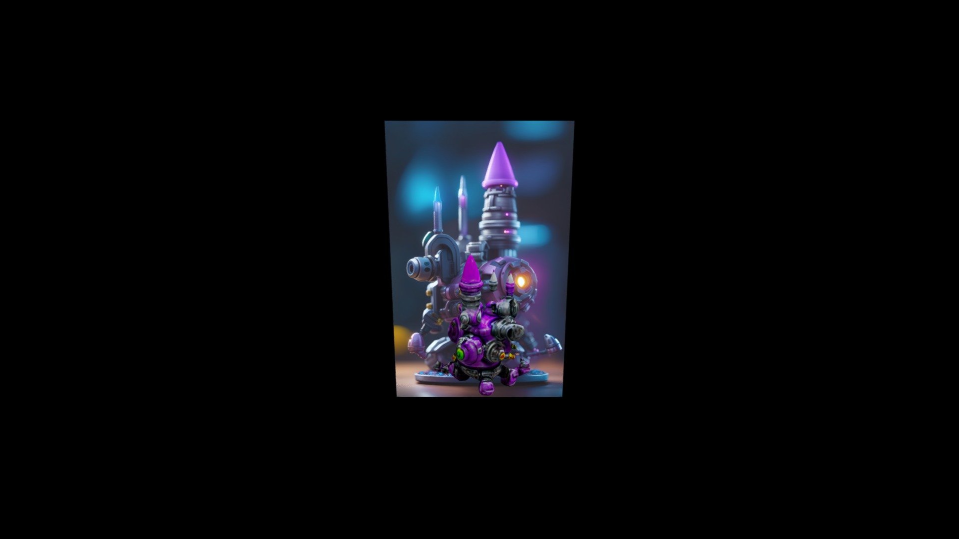 "A purple and silver robot with multiple cannon - Download Free 3D ...