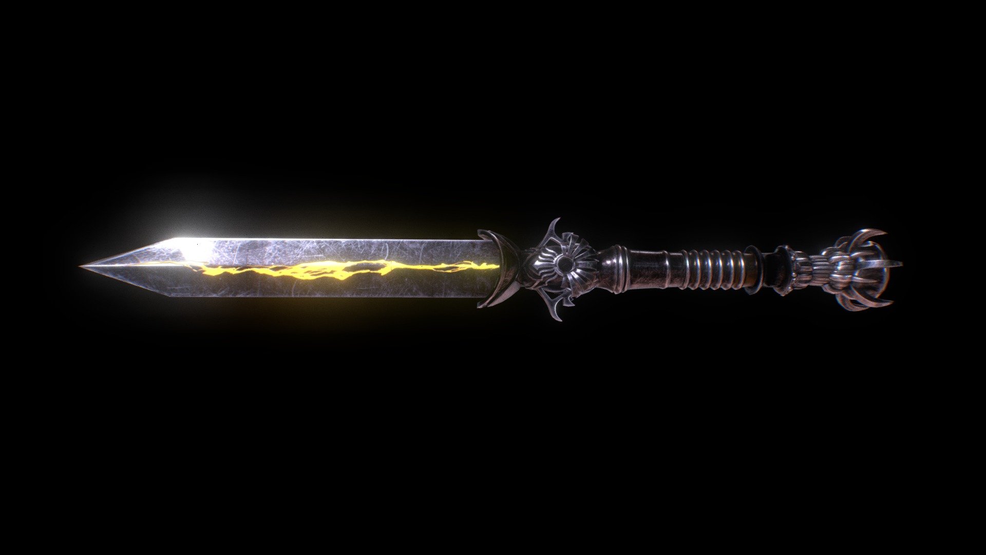 Fire dagger - 3D model by Zunraid (@naemnikdegtarev) [4f0aed3] - Sketchfab