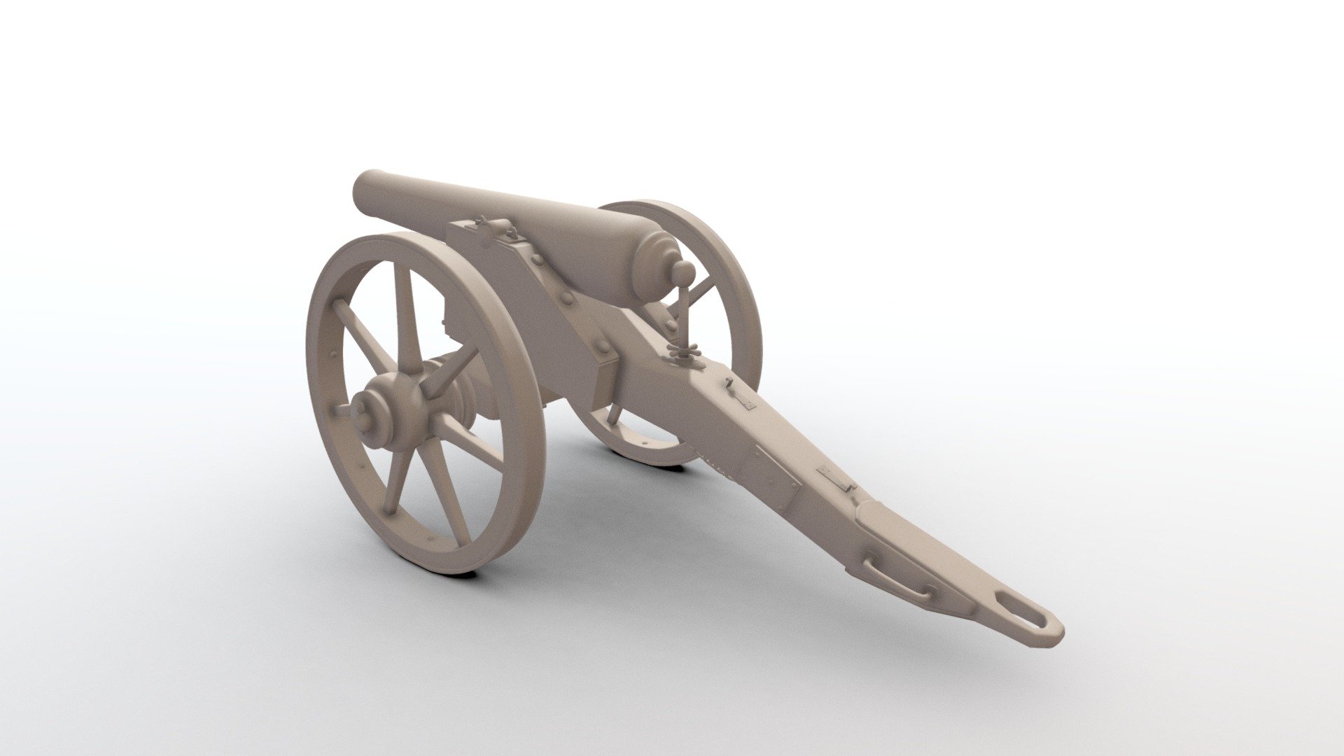 Napoleonic Wars Cannnon Model - 3D model by mikolajwysocki.198 [4f14f83 ...