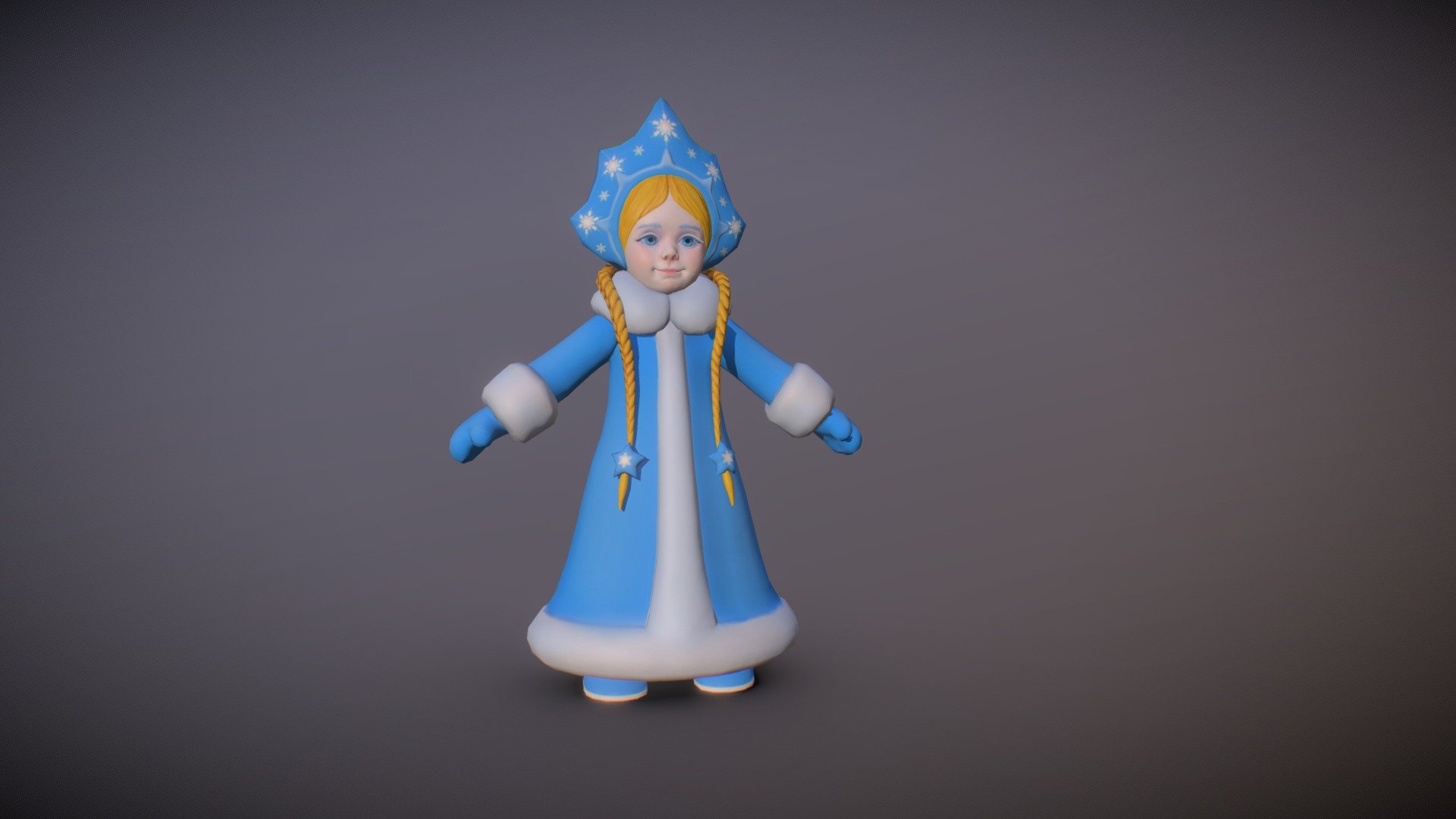 Snow Girl - 3D model by Vitalii Yevsovych (@Onnix) [4f158e4] - Sketchfab