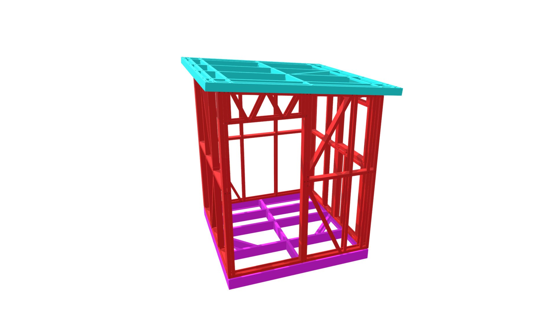 Small 2m x 2m Utility Pod - Download Free 3D model by Steel Frames ...