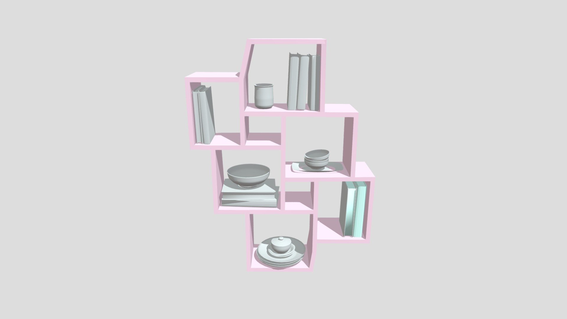 Wall Shelf Decor Set - 3D model by NATAKRAT [4f1972f] - Sketchfab