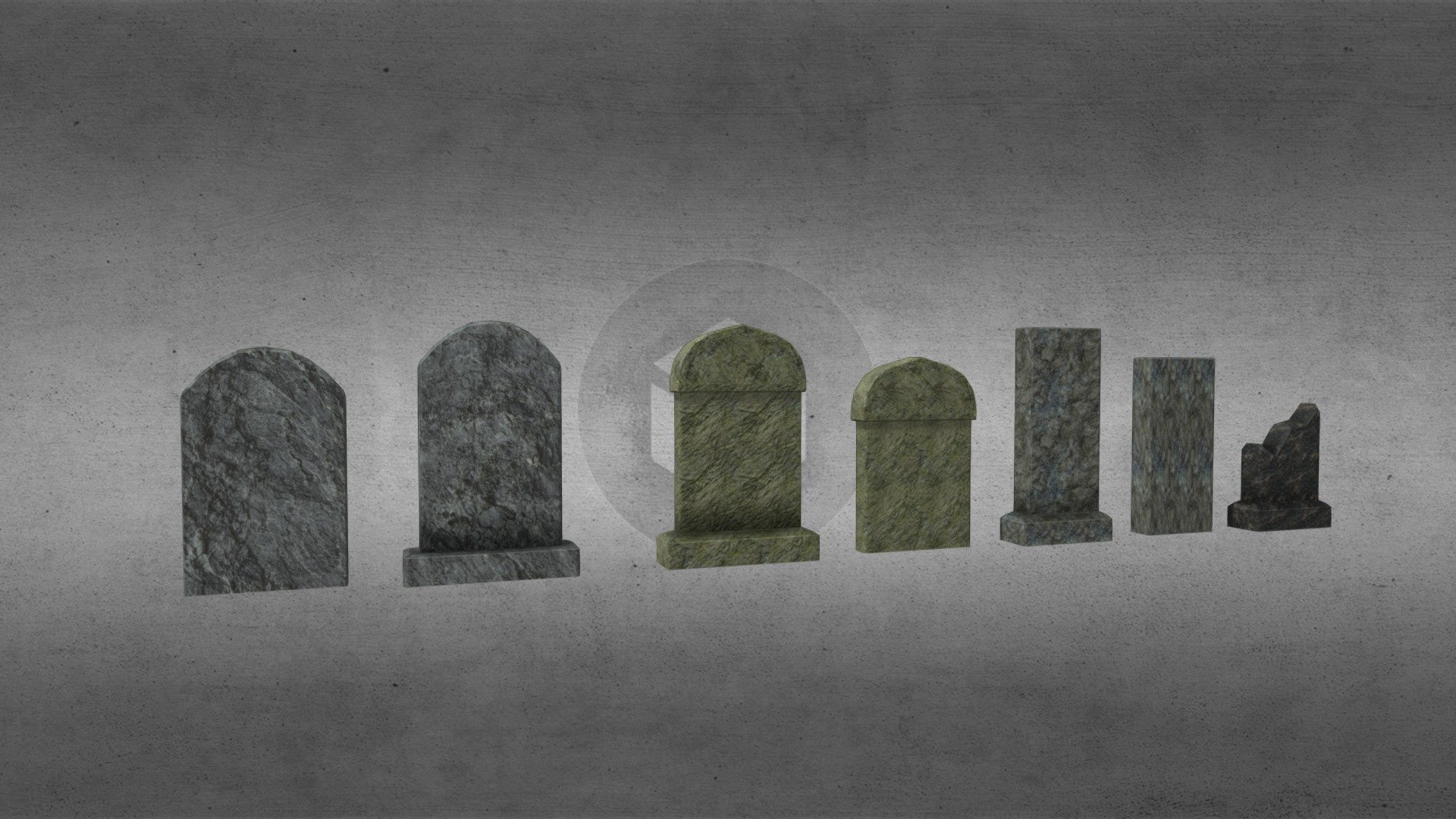 Tombstones - Download Free 3D model by LucasPresoto [4f1a26f] - Sketchfab