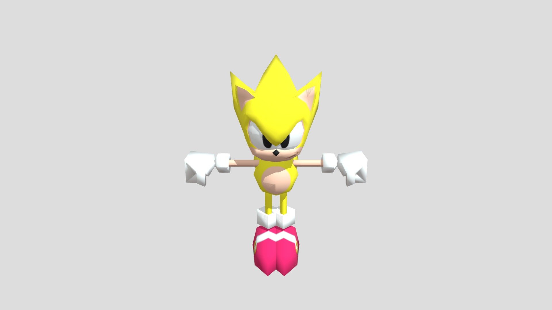 The Model Resource - Super Sonic Low- Poly - Download Free 3D model by ...