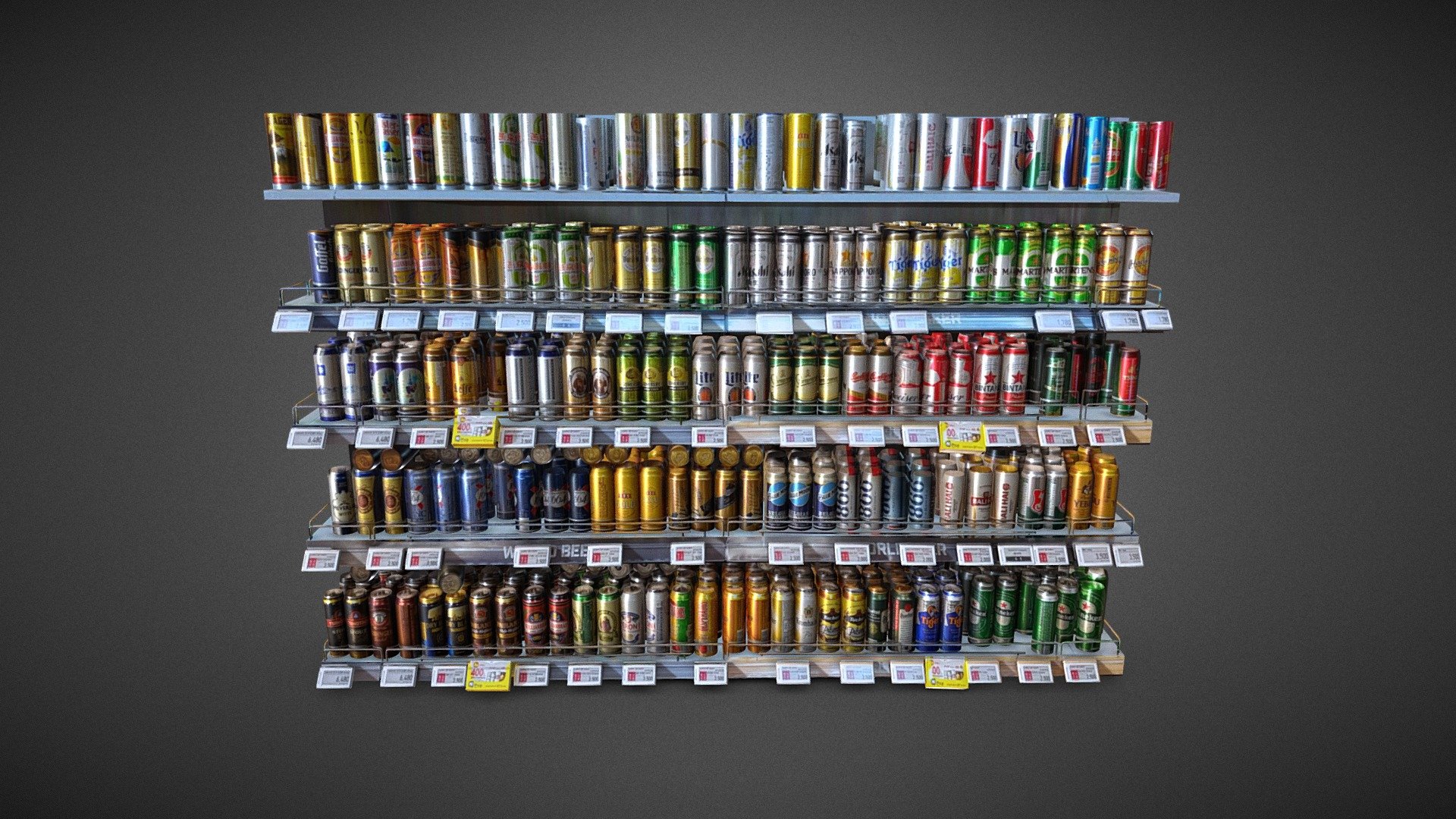 Supermarket Drinks Shelf Asset - Download Free 3D model by Rendevr ...
