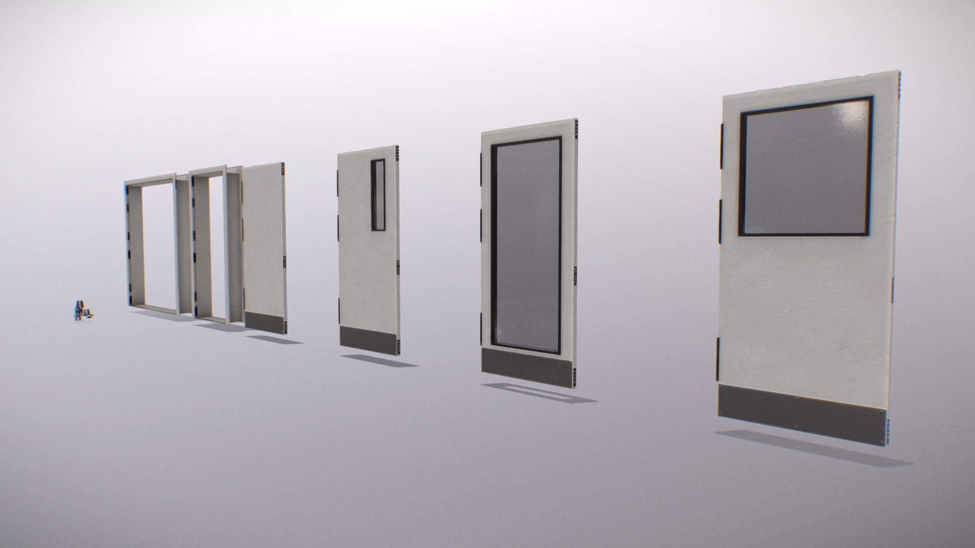 Modular Industrial Door Set - 3D model by cankut (@cankutt) [4f23969 ...