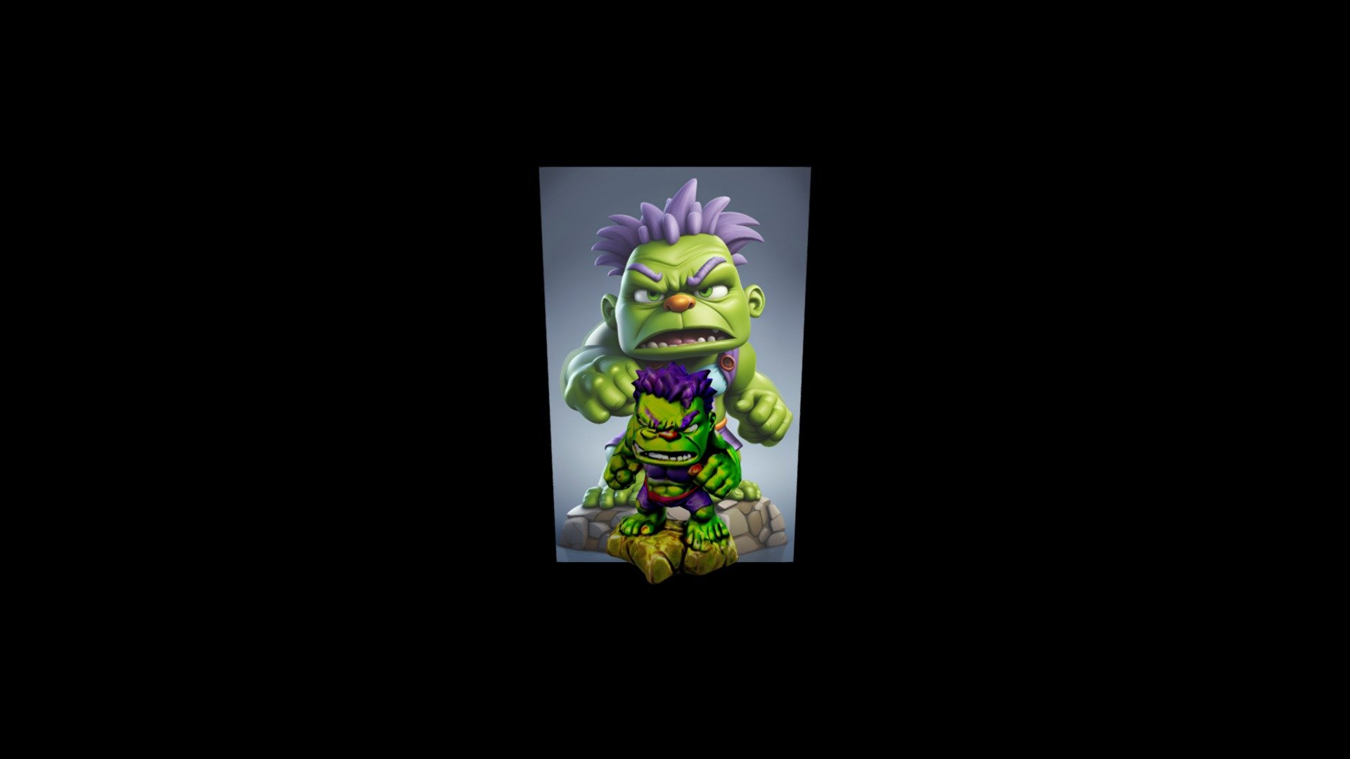 Angry Hulk Cartoon Character A cartoon Hulk c - Download Free 3D model ...