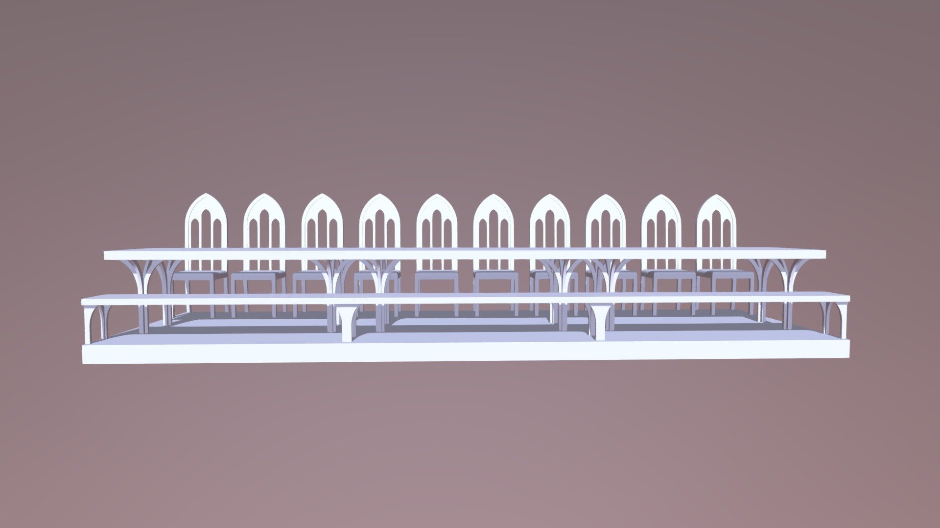 Table Long - 3D model by aquinde [4f25813] - Sketchfab
