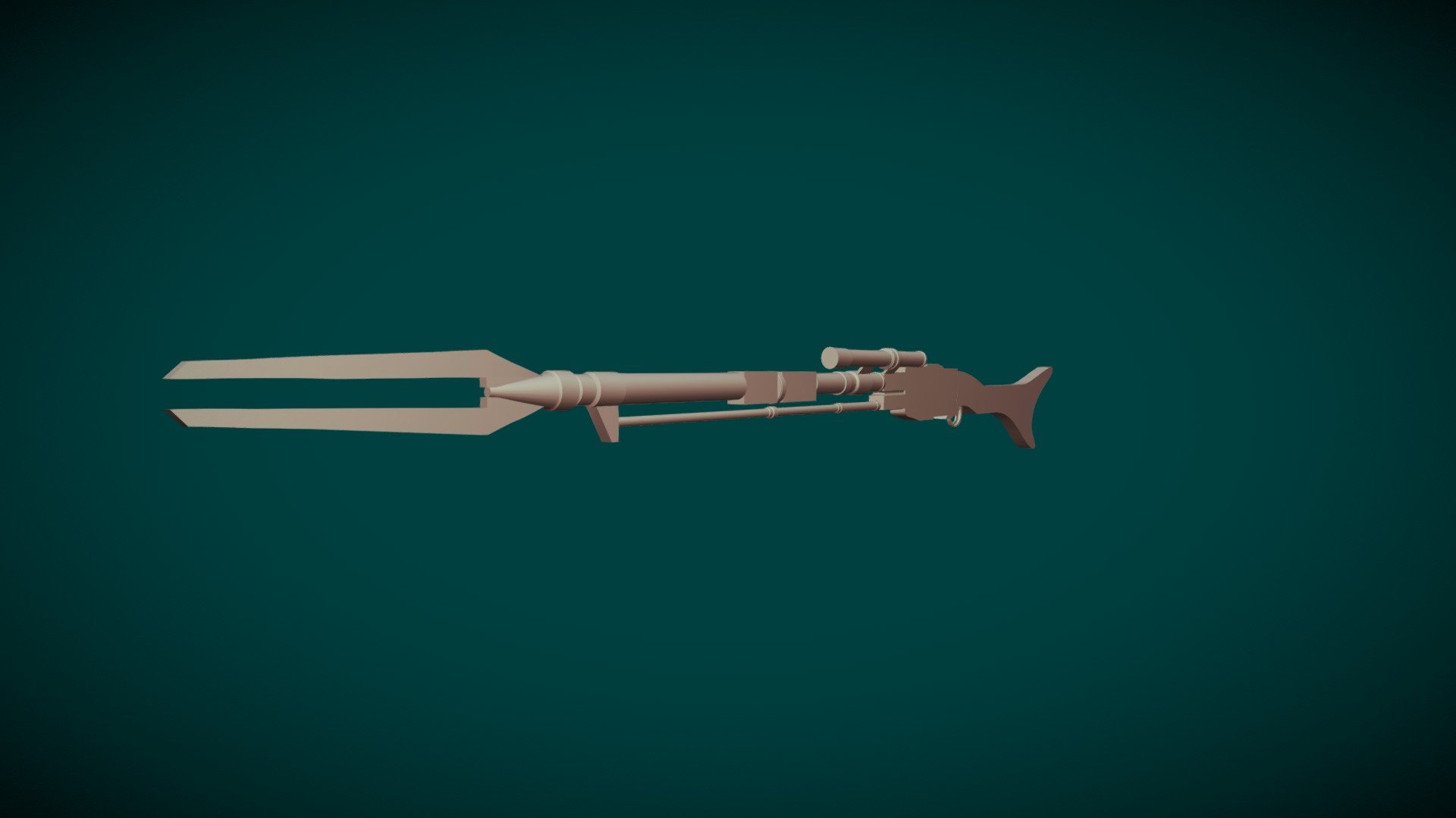 Mandalorian Sniper | Star Wars (Untextured) - 3D model by Julian ...