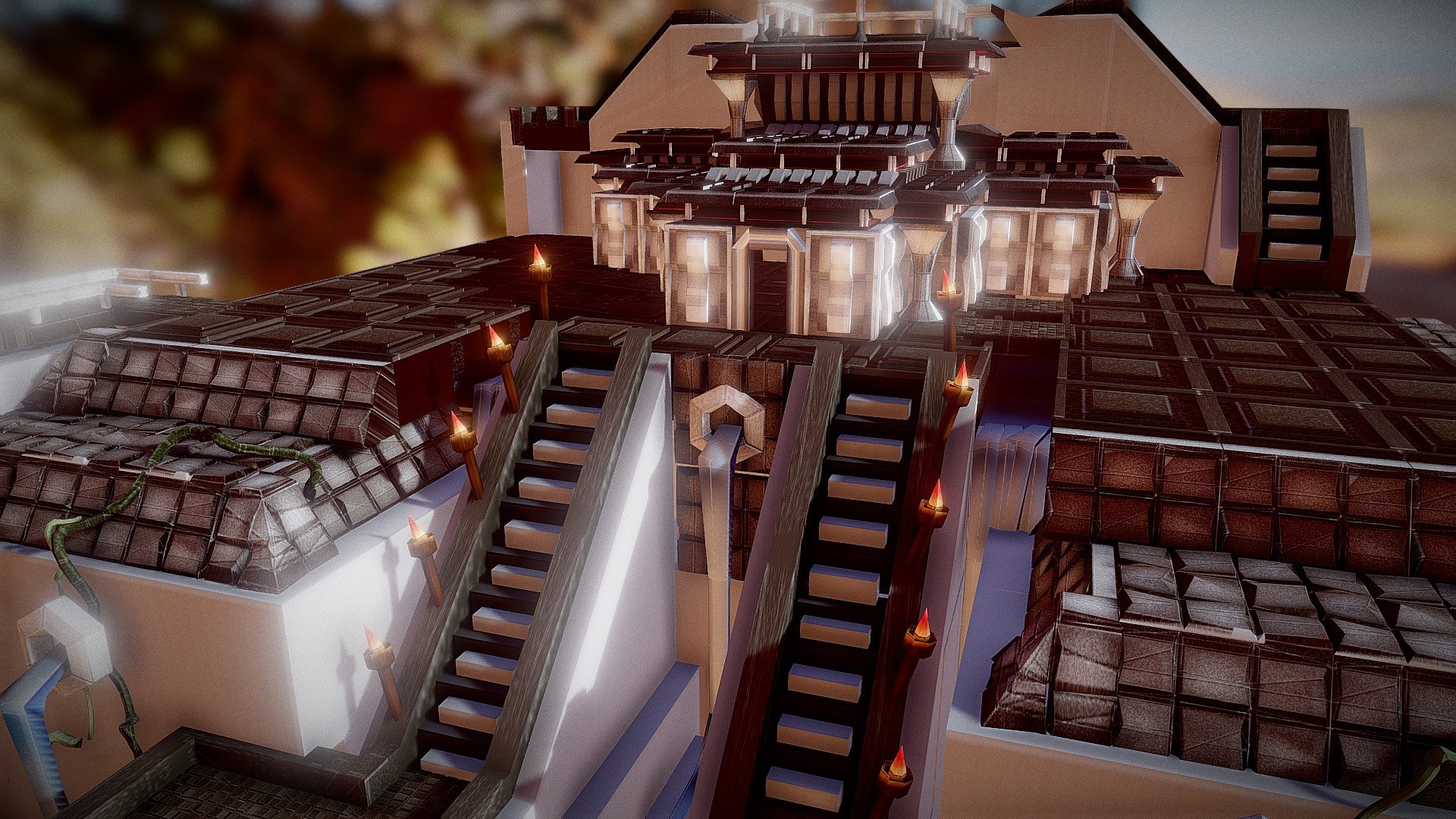 Modular Temple scene - 3D model by BradBorcher [4f2afde] - Sketchfab