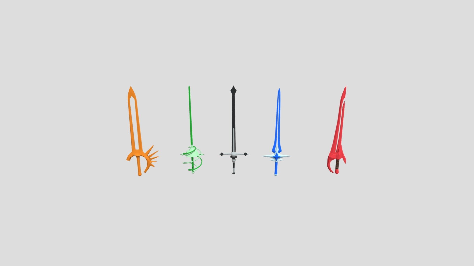Crystal Fantasy Swords - 3D model by Unikey_Meta_Department [4f2b22a ...