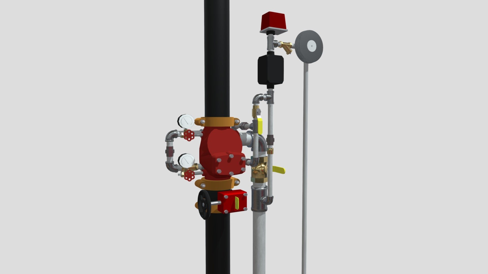 Wet Alarm Valve Riser Model - 3D model by David Nutter (@dnoote ...