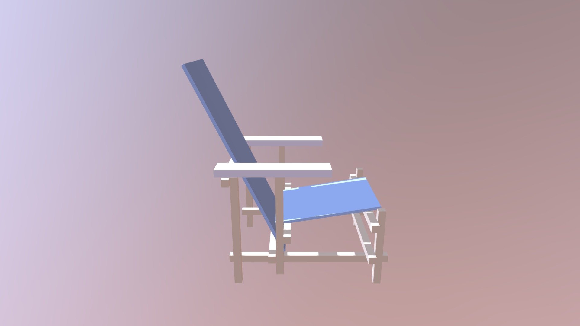 Chaise Rietveld - 3D model by Claire.Mn [4f33539] - Sketchfab