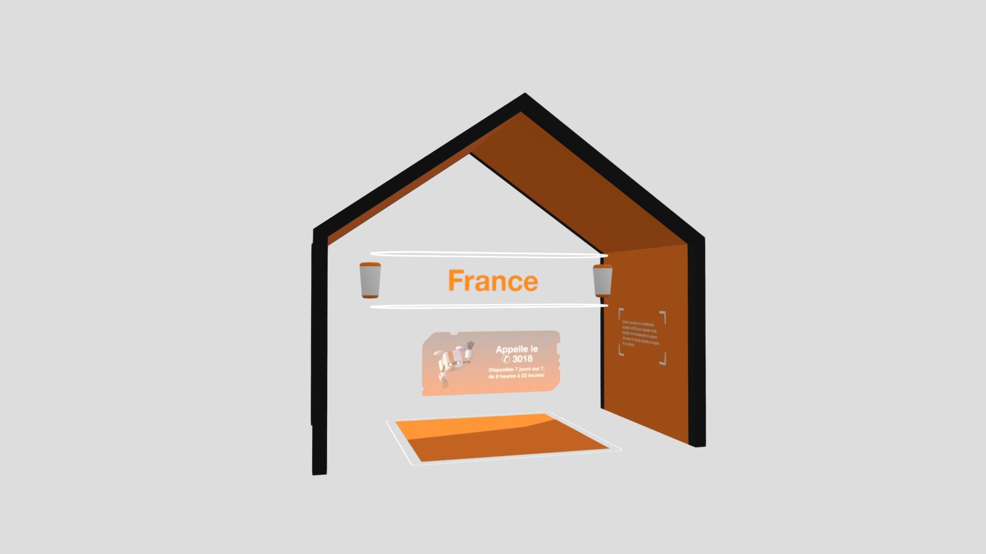 Orange Safe Contact Zone [FR] - Download Free 3D model by ...
